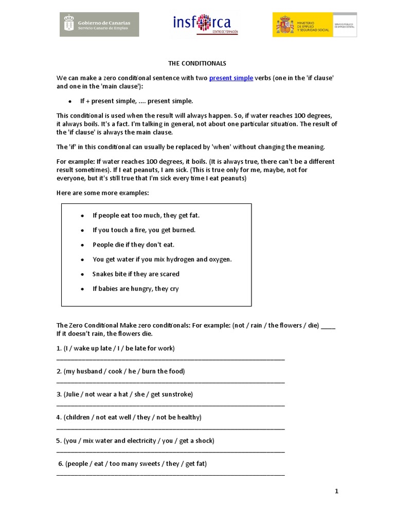 The Conditionals | PDF | Language Mechanics | Water