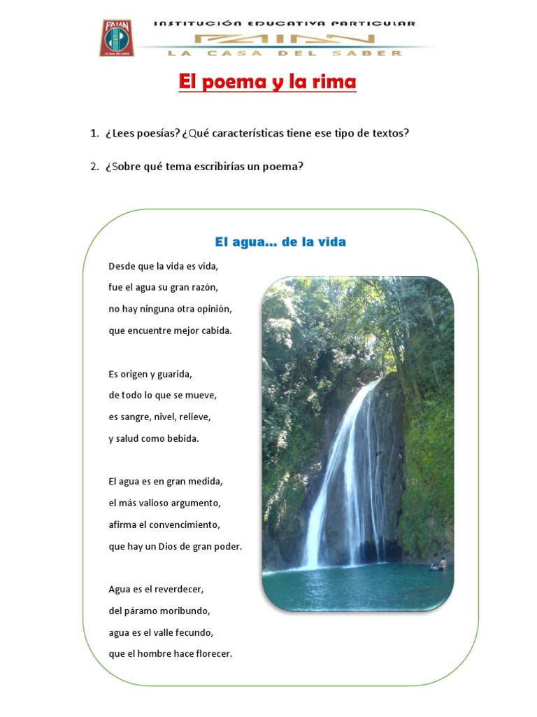 El Poema y La Rima | PDF | Rima | Recursos poéticos