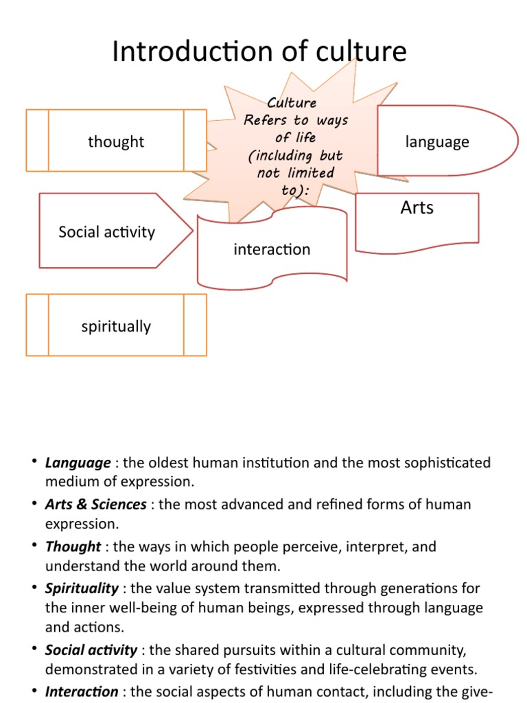 Overview of Cultural Expressions | PDF | Social Science | Language Arts ...