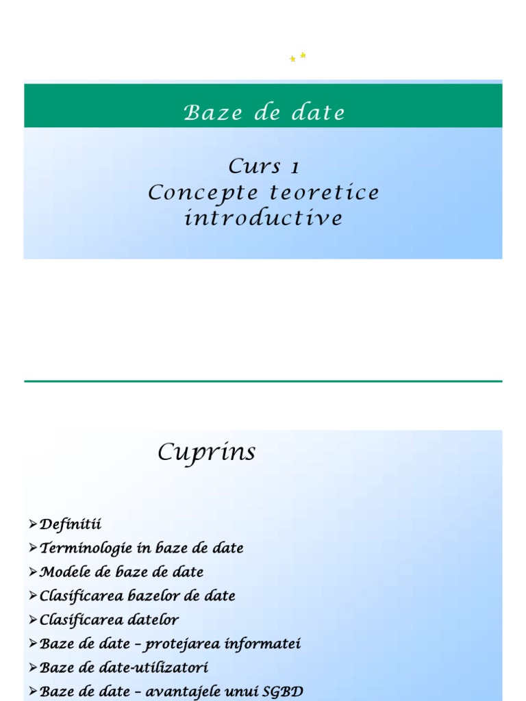 Toata Teoria Baze de Date | PDF