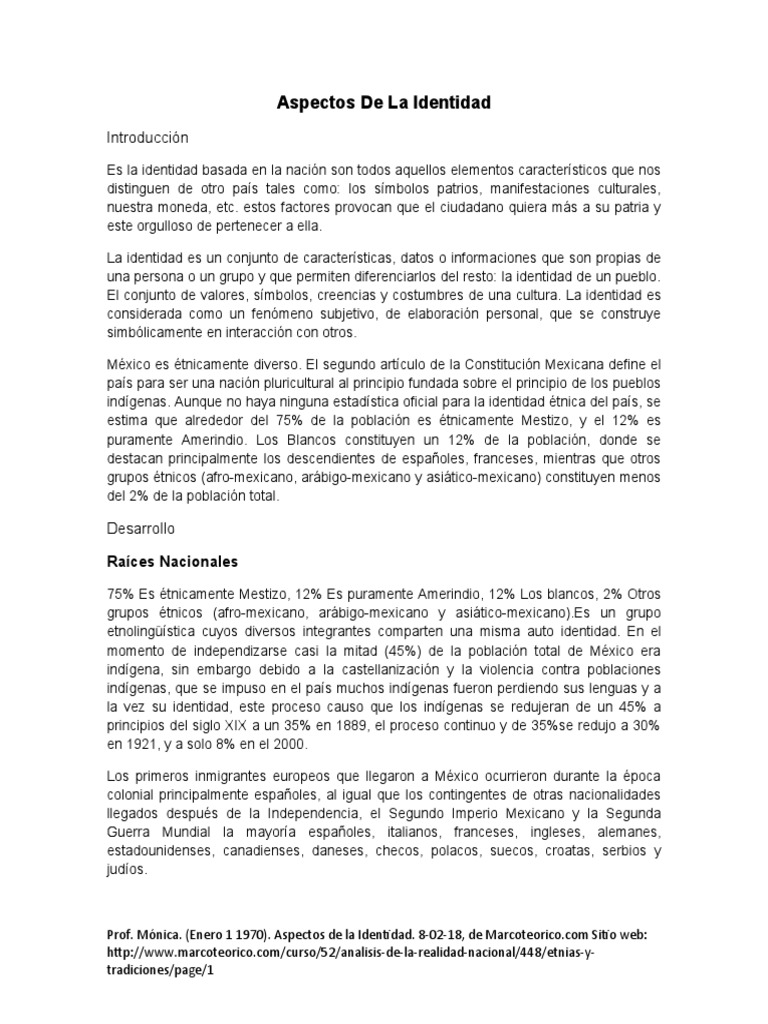 La Diversidad Étnica y Cultural en la Formación de la Identidad ...