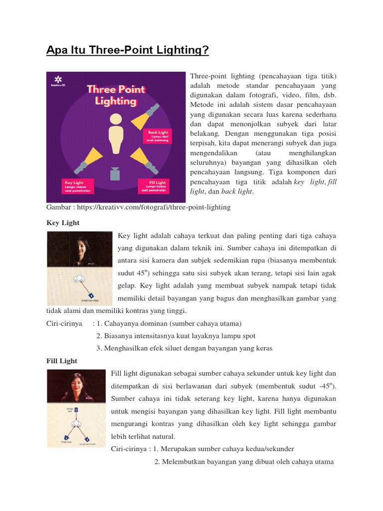 3 Point Lighting | PDF