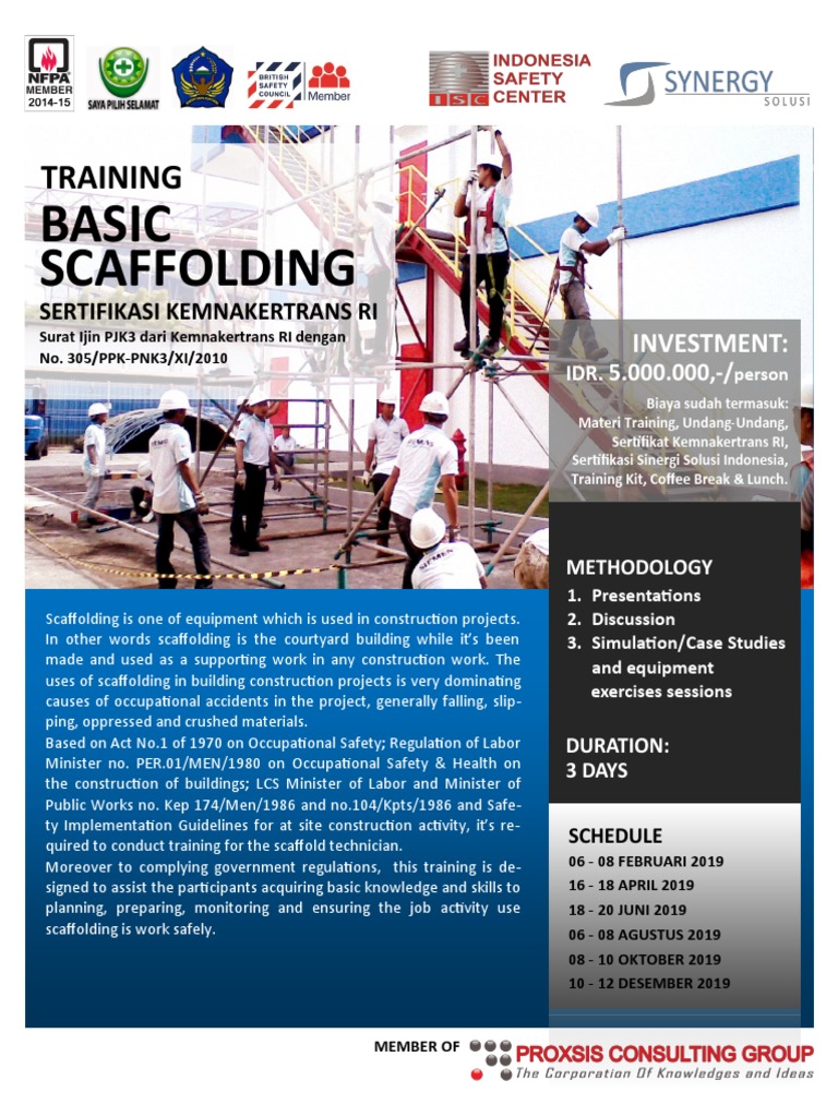 Brosur Basic Scaffolding Sertifikasi Kemnakertrans RI | PDF | Business