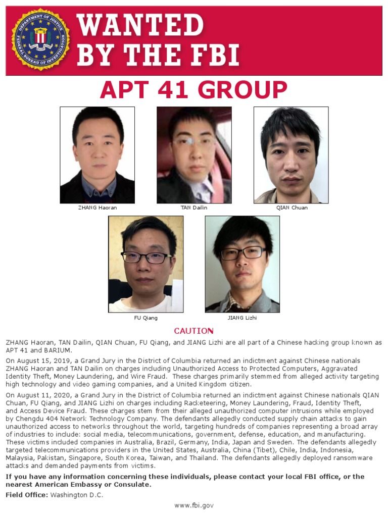 APT 41 Group Indicted for Global Hacking Campaign | PDF