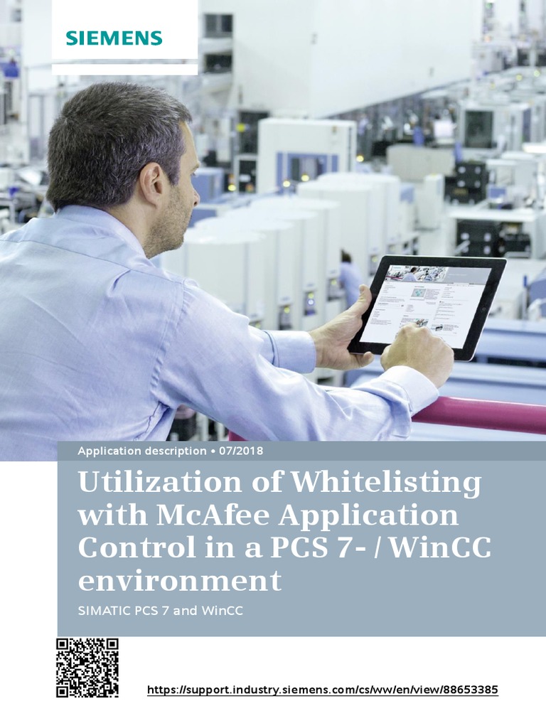 Utilization Of Whitelisting With Mcafee Application Control In A Pcs 7