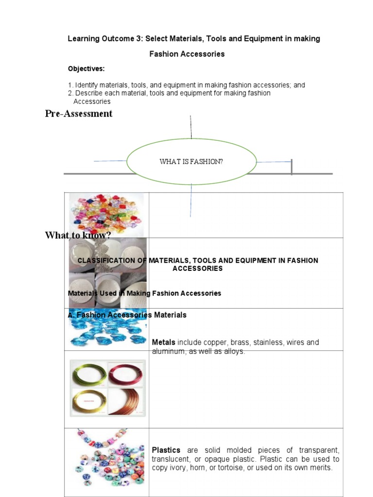 Grade 10 Tle | PDF | Bead | Ivory