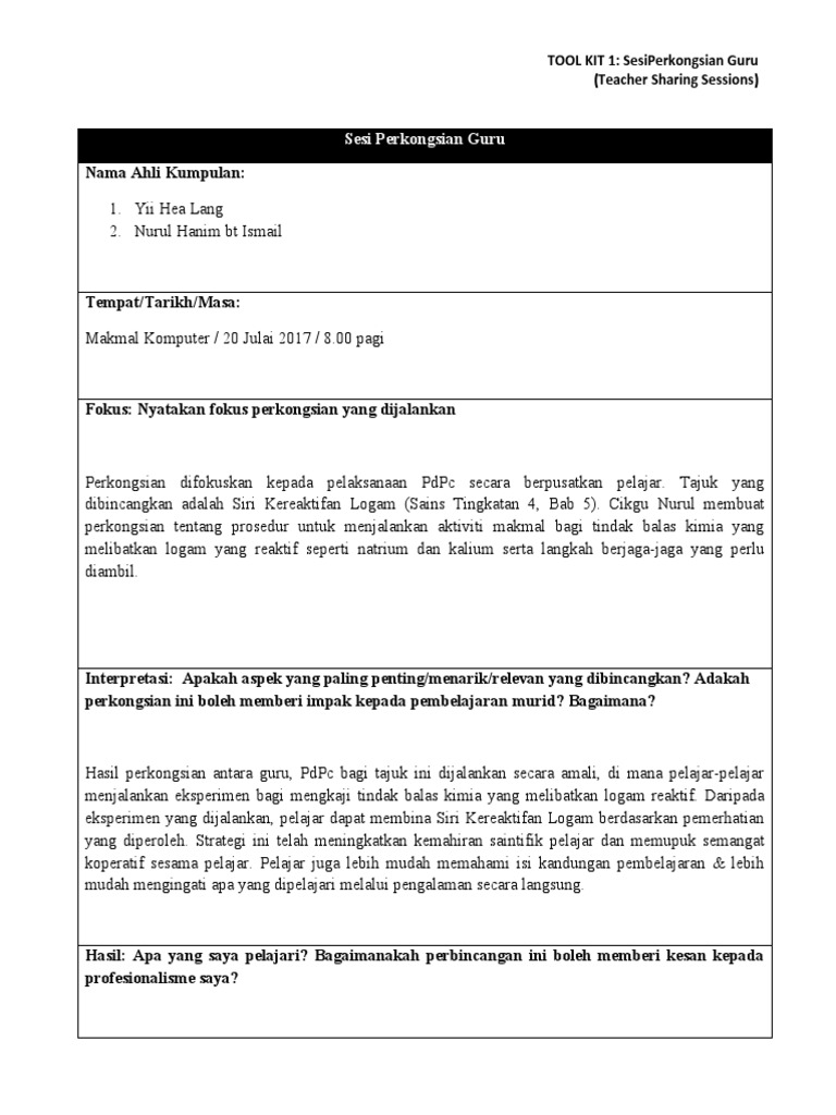 Contoh Ulasan Laporan | PDF