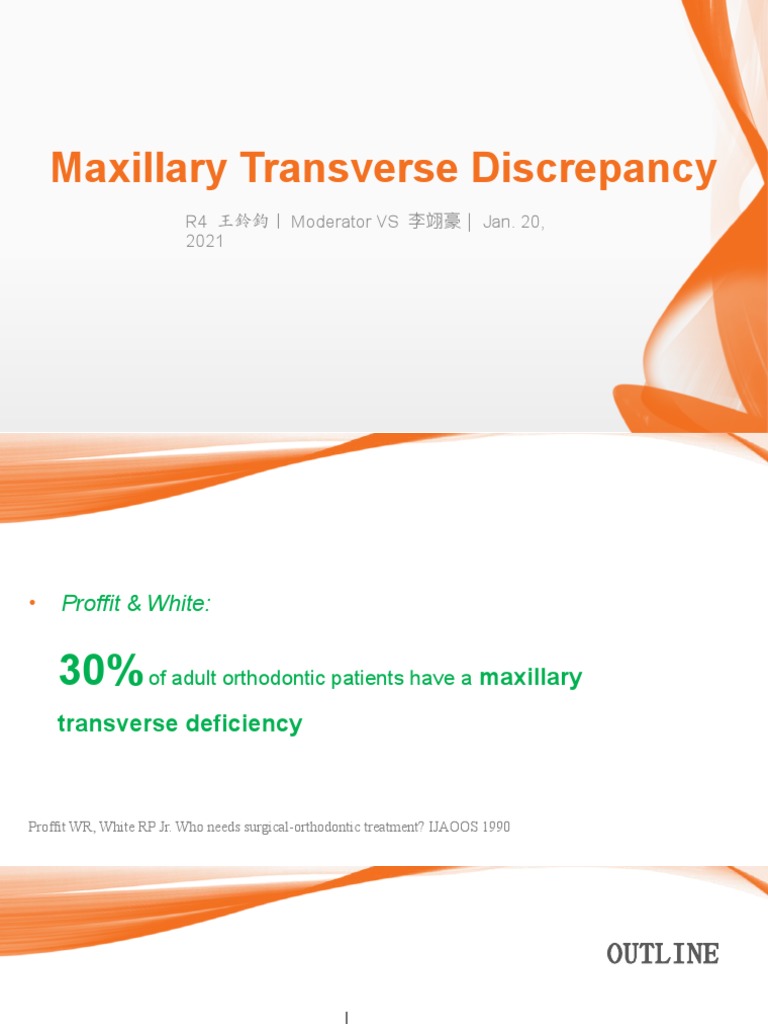 Topic - Maxillary Transverse Discrepancy | PDF | Dentistry Branches ...