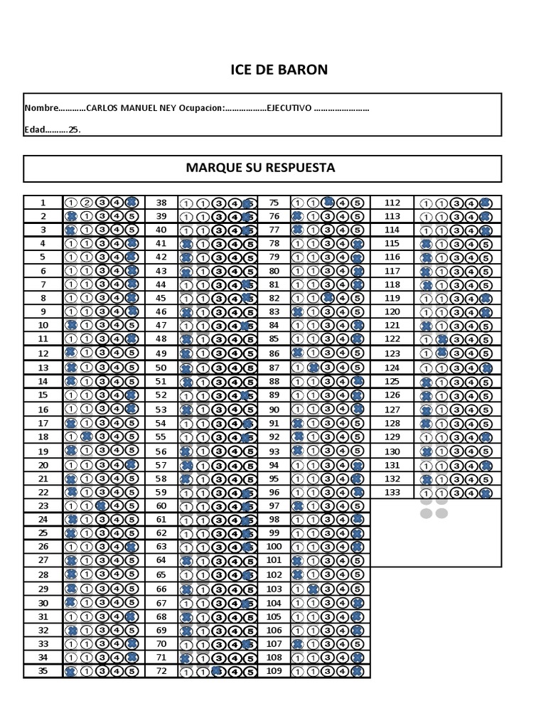 8.baron Ice Hoja de Respuestas Buro | PDF