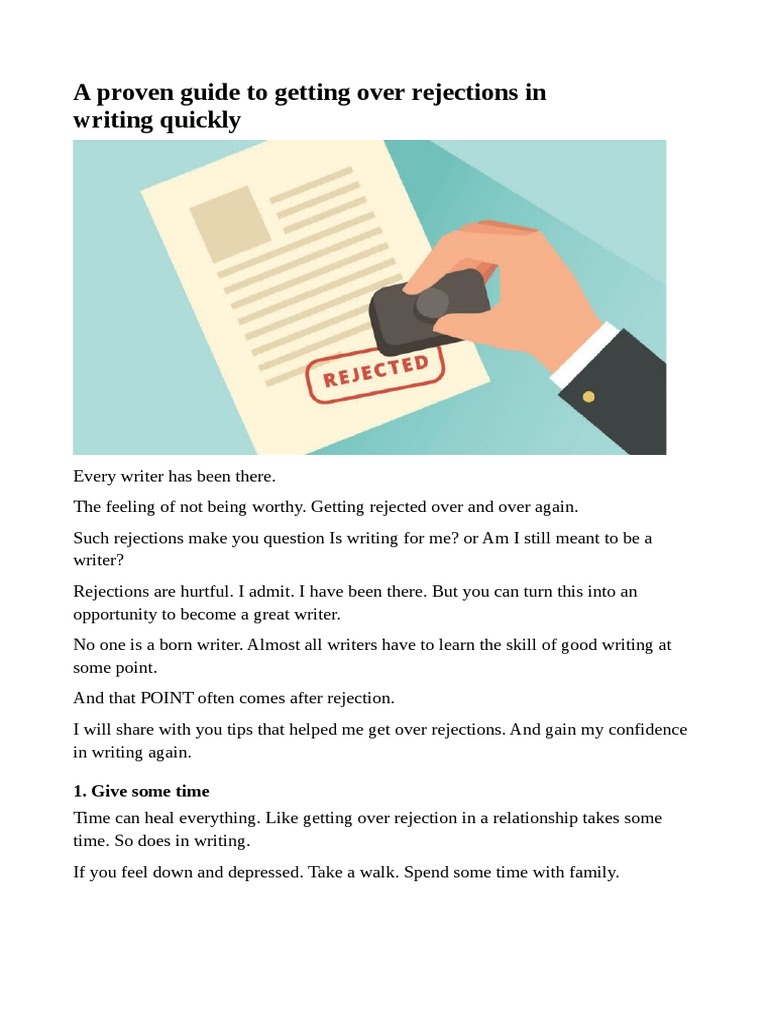 Overcoming Writing Rejections: A Guide | PDF