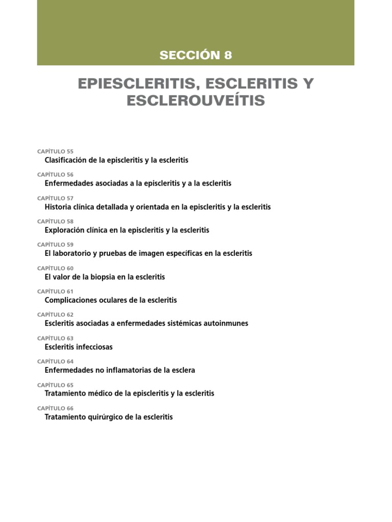 Clasificación de Escleritis y Epiescleritis | PDF | Ojo humano ...