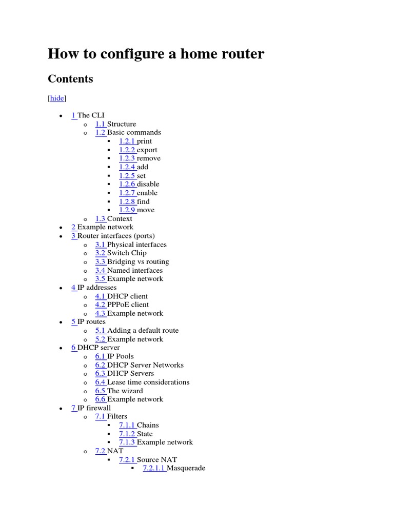 Home Router Configuration Guide | PDF