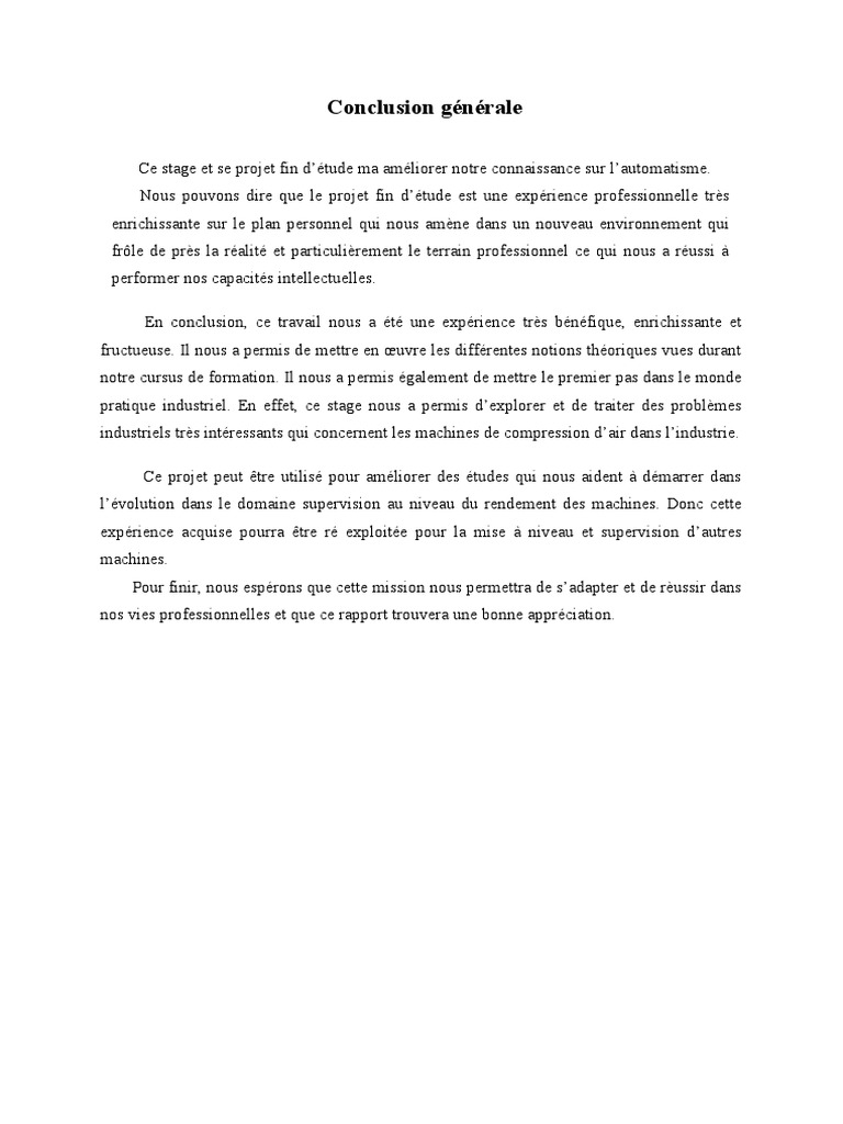 Conclusion Générale | PDF