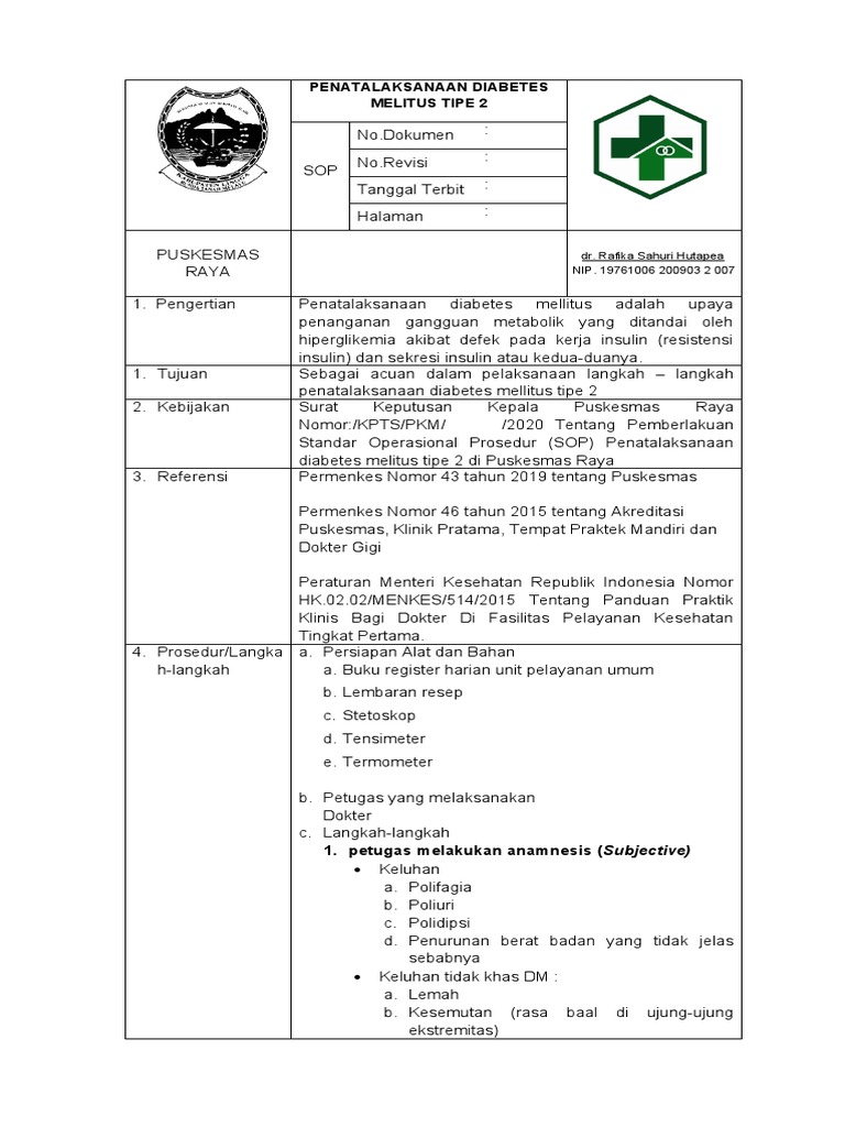 Penatalaksanaan DM Tipe 2 | PDF