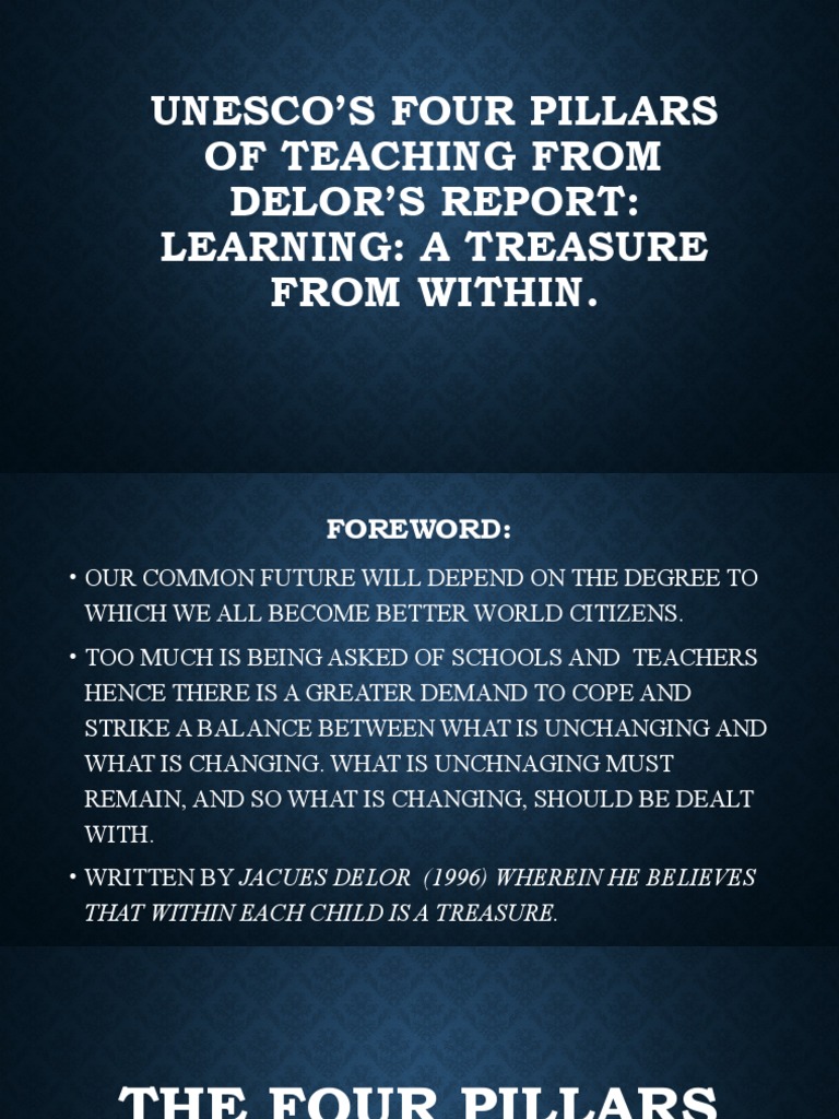 UNESCO's Four Pillars of Learning | PDF | Literacy | Creativity