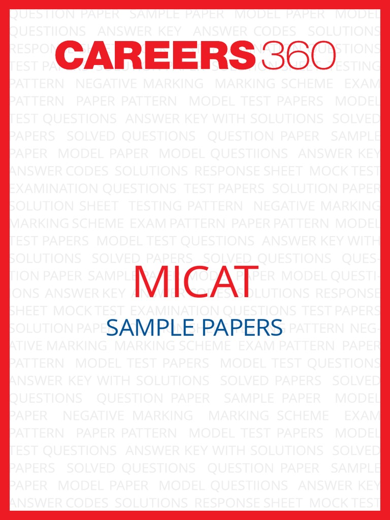 MICAT PGDM-C Sample Paper Guide | PDF | Apple | Cider