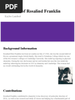 Rosalind Franklin British English Teacher A2 B1 | PDF