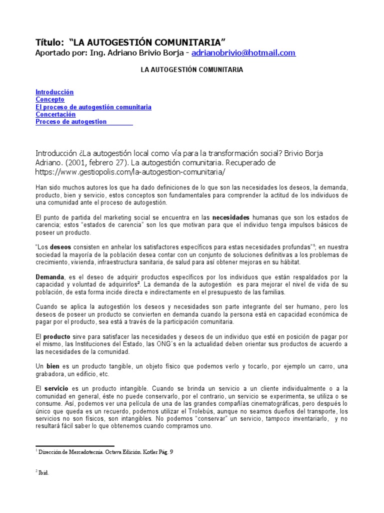 Modelos de Autogestión Comunitaria | PDF | Planificación | Aprendizaje