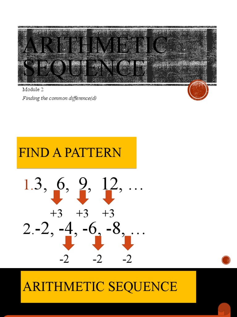 Arithmetic Sequence: Finding The Common Difference (D) | PDF | Arithmetic | Sequence