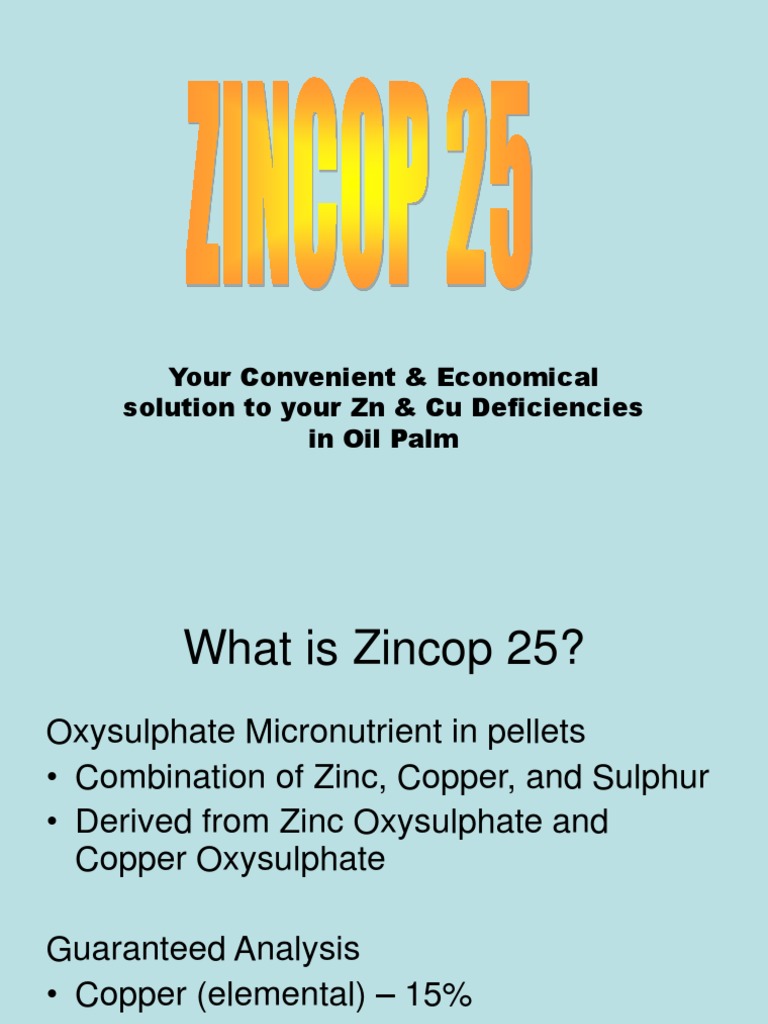 Your Convenient & Economical Solution To Your ZN & Cu Deficiencies in ...