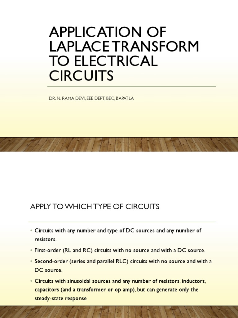 Unit I - Laplace Applications To Electrical Circuits PDF | PDF ...