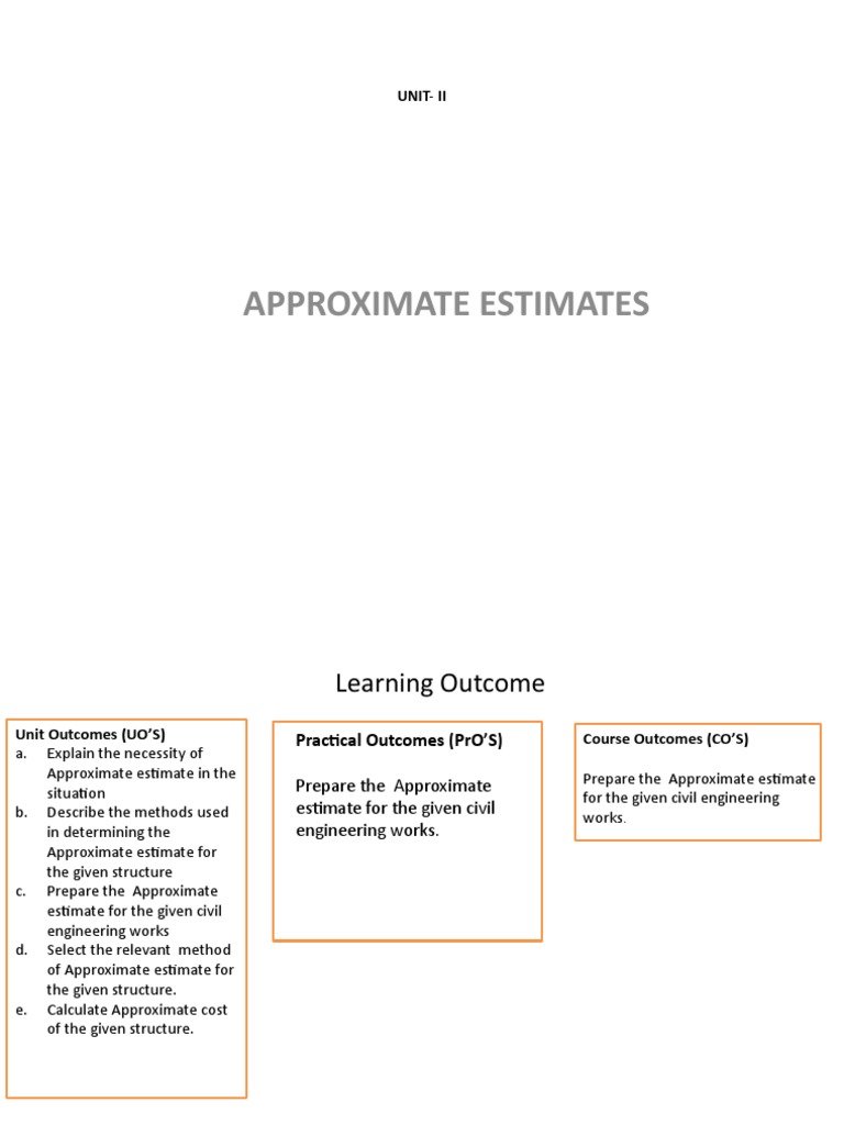 Approximate Estimate | PDF | Area | Volume