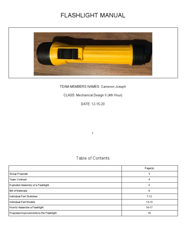 Flashlight Assembly Guide | PDF | Flashlight | Glass Applications