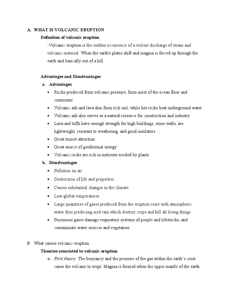 Volcanic Eruption-Report | PDF | Magma | Volcano