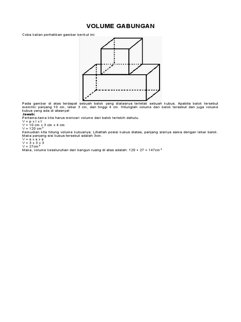 Hitung Volume Balok dan Kubus | PDF
