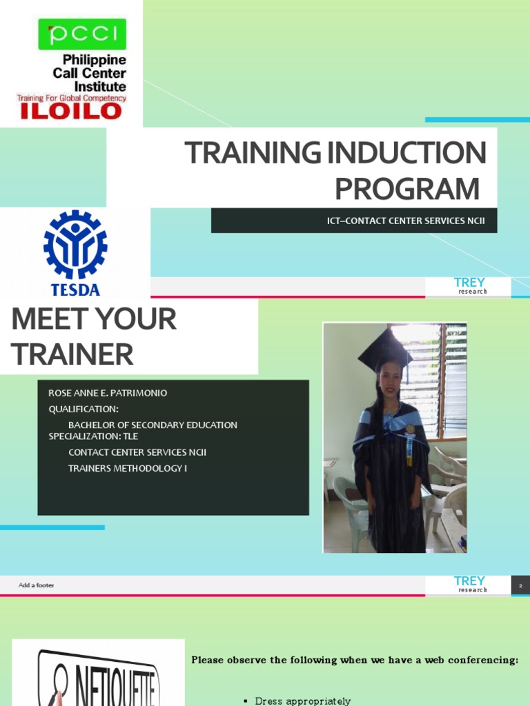 Training Induction Program: Ict - Contact Center Services Ncii | PDF ...