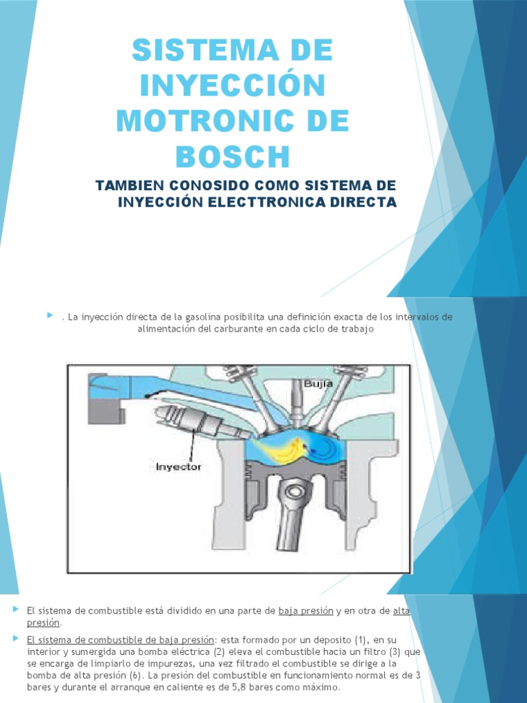 Sistema de Inyección Motronic de Bosch Diapo | PDF | Inyección de ...