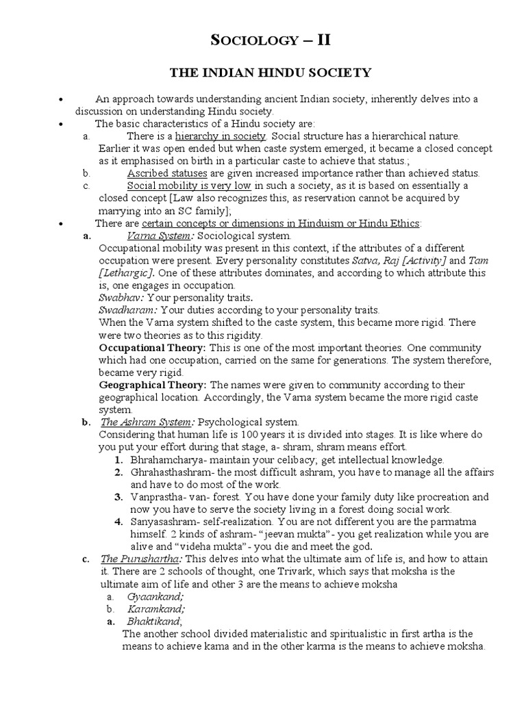 Aditya's Notes | PDF | Caste | Dharma