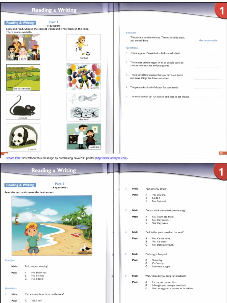 DAY 10 Succeed - in - Cambridge - English READING & WRTING TEST 1 JAN ...