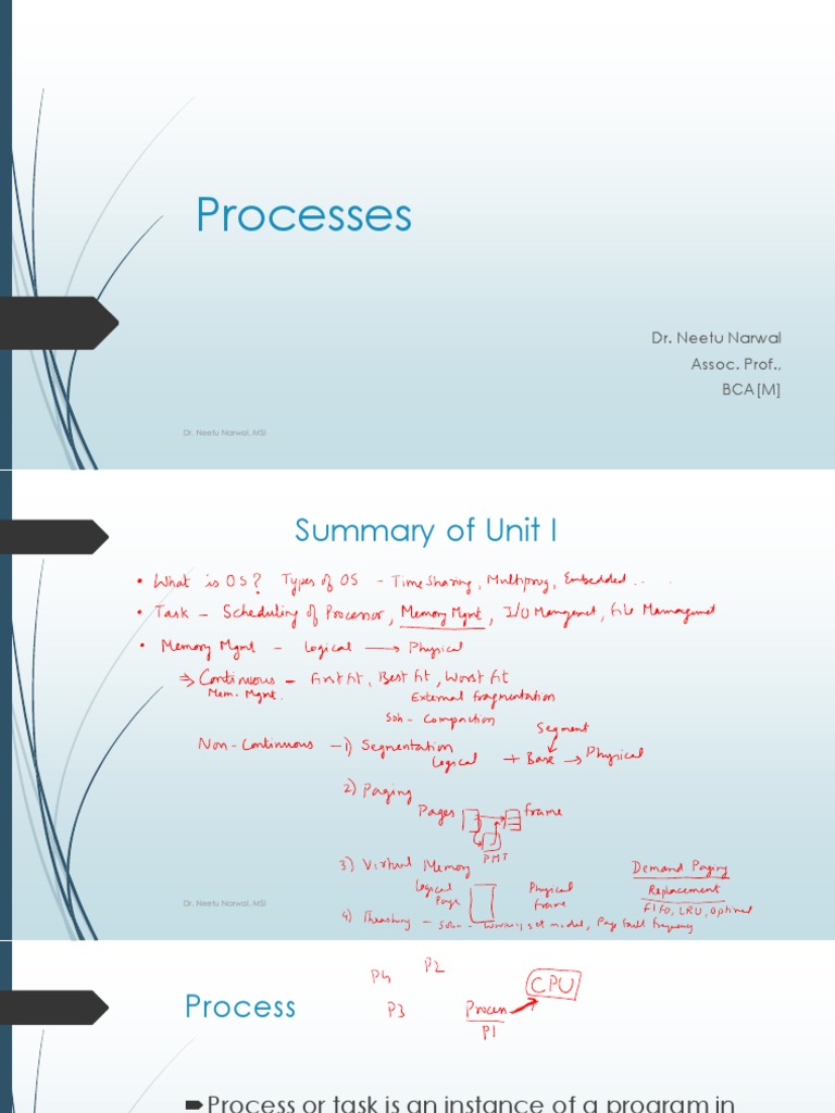 Unit 2 Part 1 Process | PDF | Process (Computing) | Scheduling (Computing)