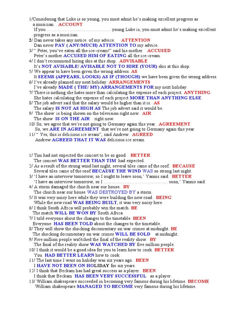 Use of English For Fce | PDF