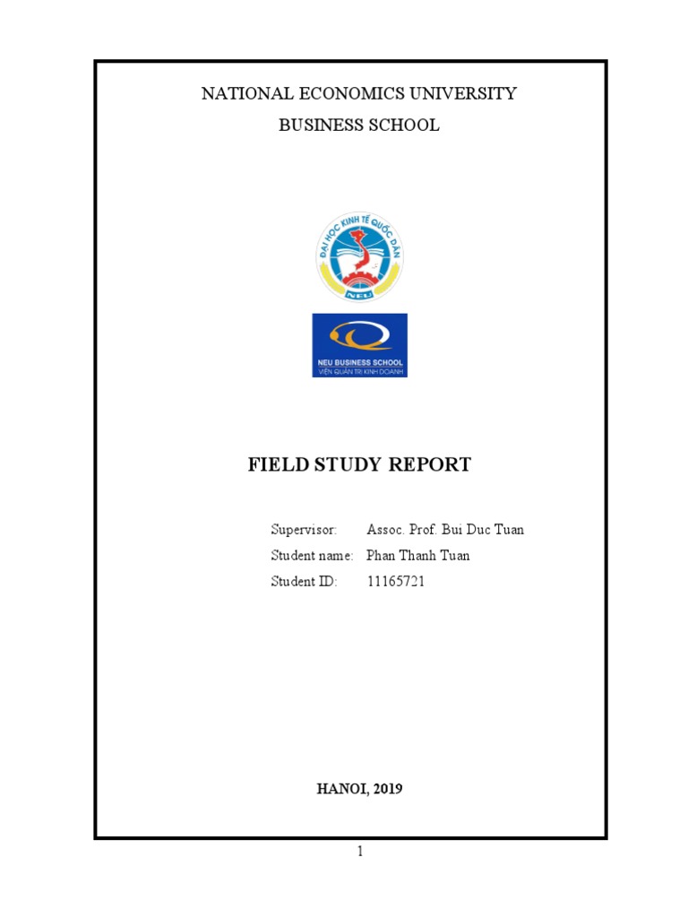 National Economics University Business School: Field Study Report | PDF | Neuro Linguistic ...