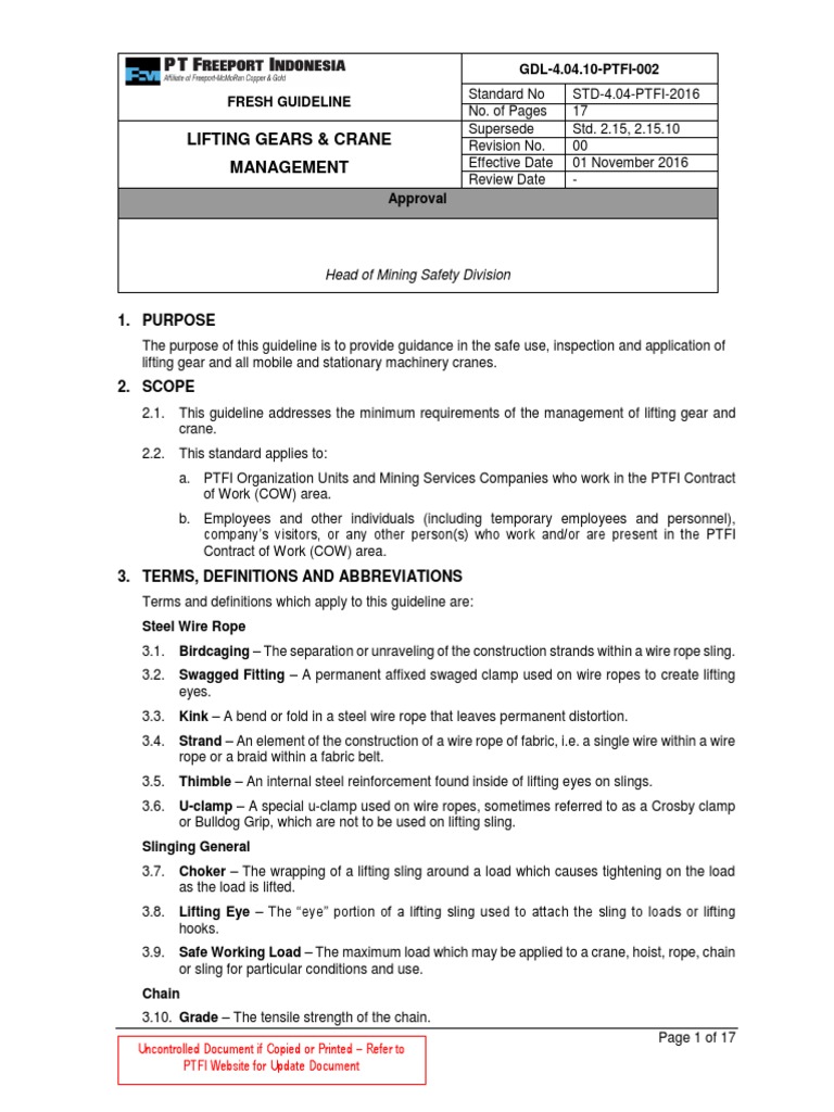 GDL 4.04.10 PTFI 002 Eng PDF | PDF | Crane (Machine) | Welding