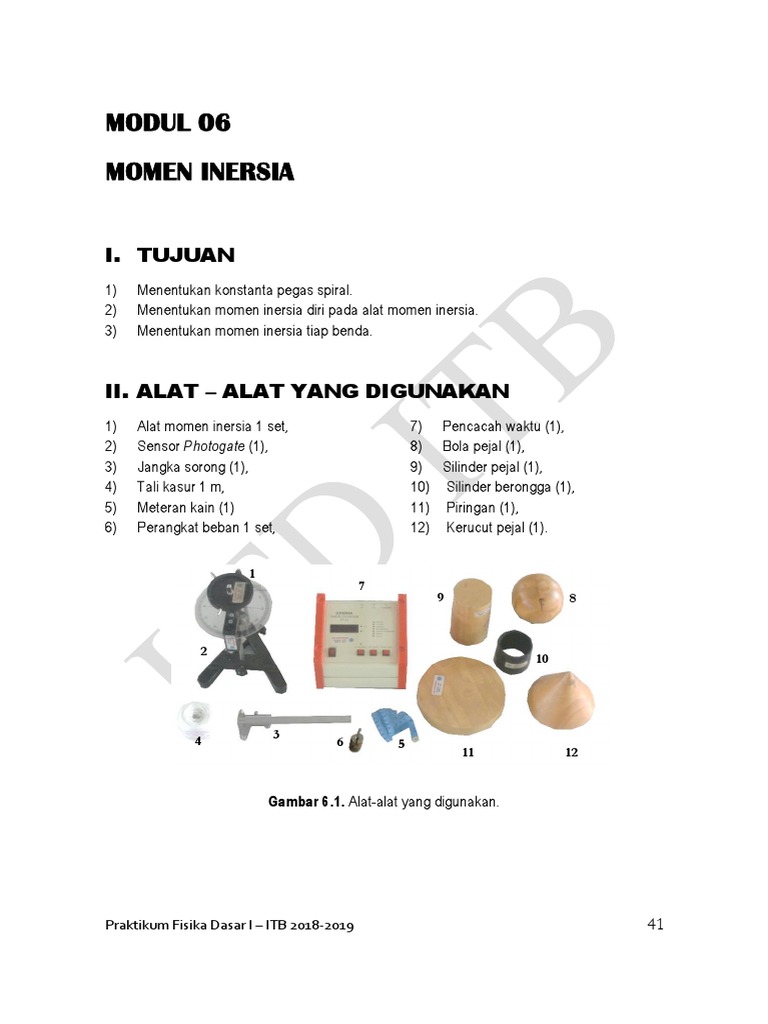 MODUL 06 Momen Inersia | PDF