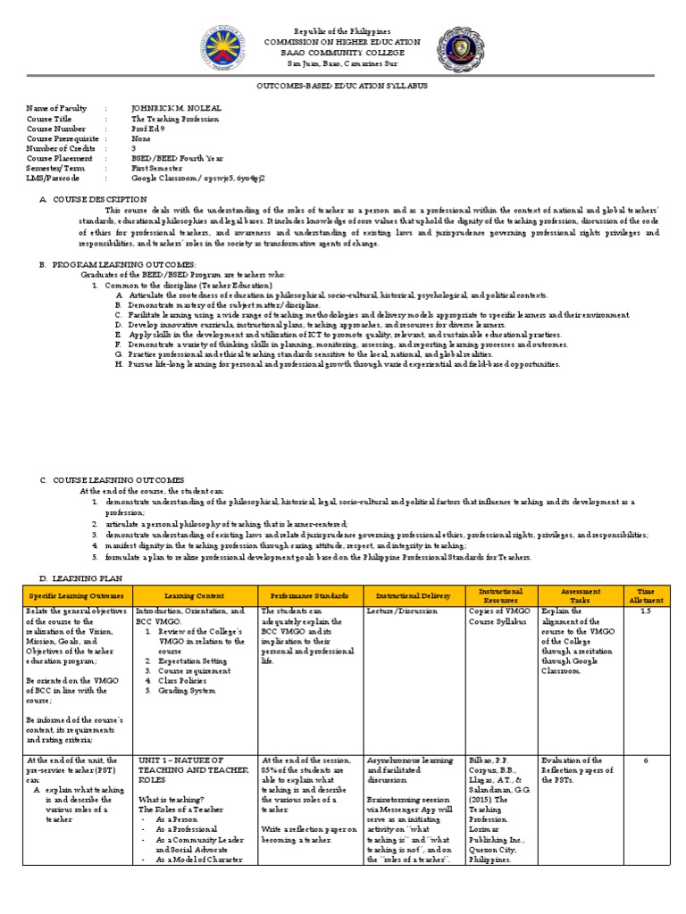 ProfEd 9 (The Teaching Profession) | PDF | Test (Assessment ...