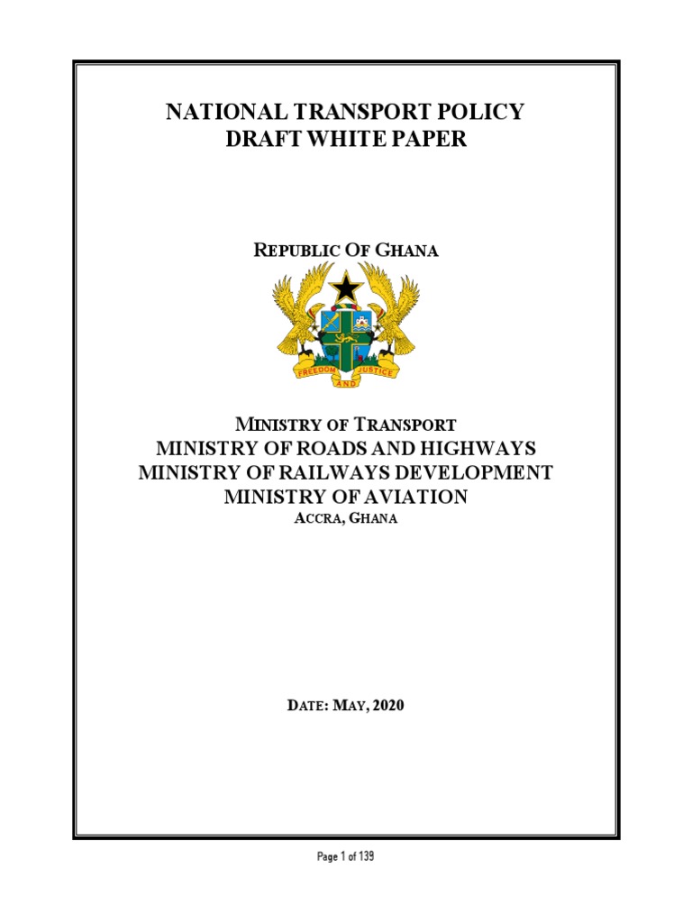 National Transport Policy 2020 PDF | PDF | Sustainability | Infrastructure