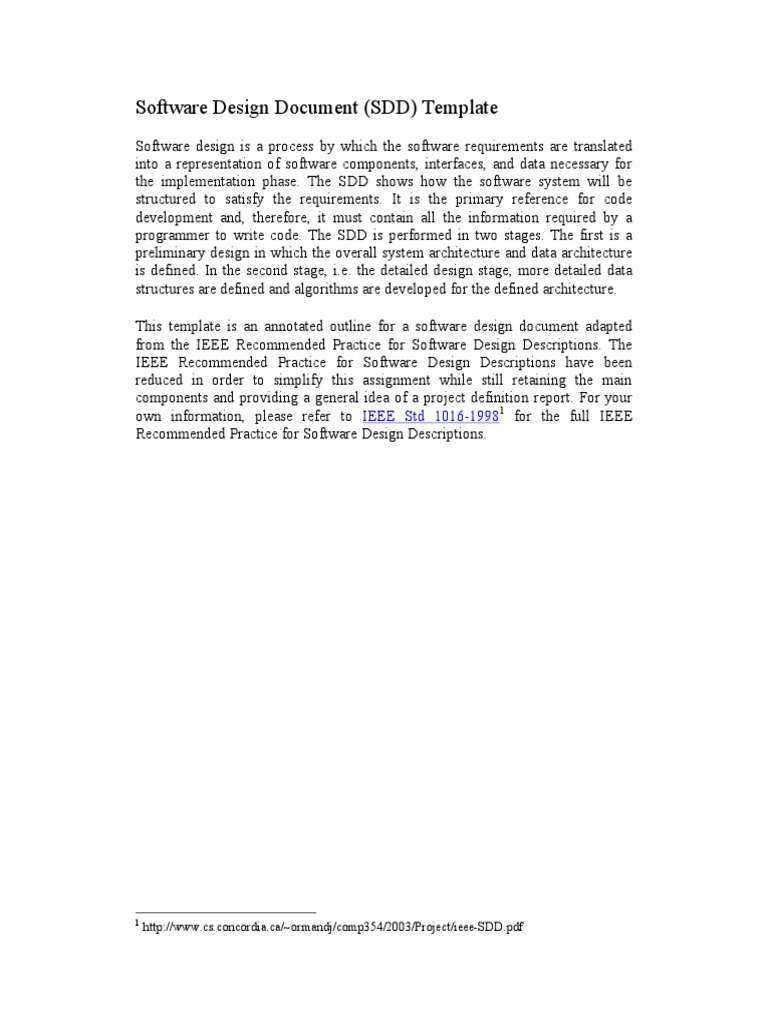 A Blueprint for Implementation: An Annotated Outline for a Software ...