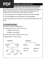 Bearing Questions | PDF | Bearing (Mechanical) | Mechanical Engineering