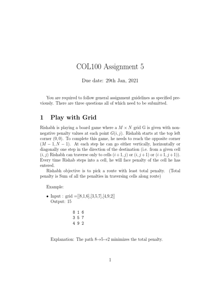 COL100 Assignment 5 | PDF | Filename | Consonant