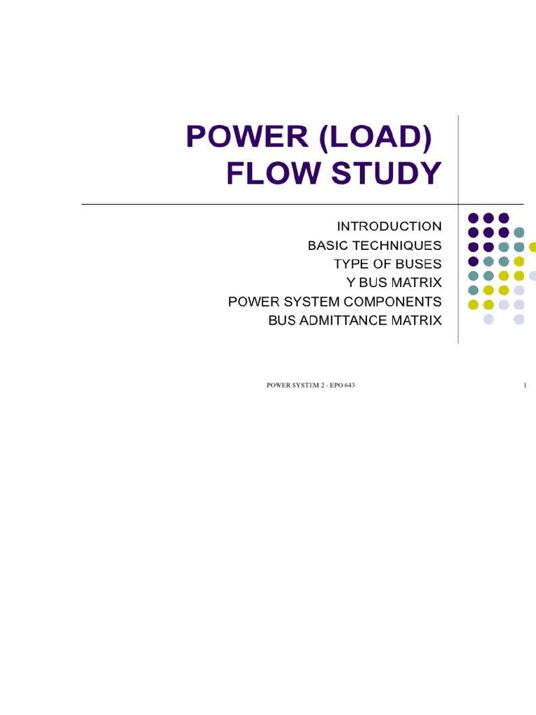 Load Flow Study Introduction | PDF | Ac Power | Power (Physics)