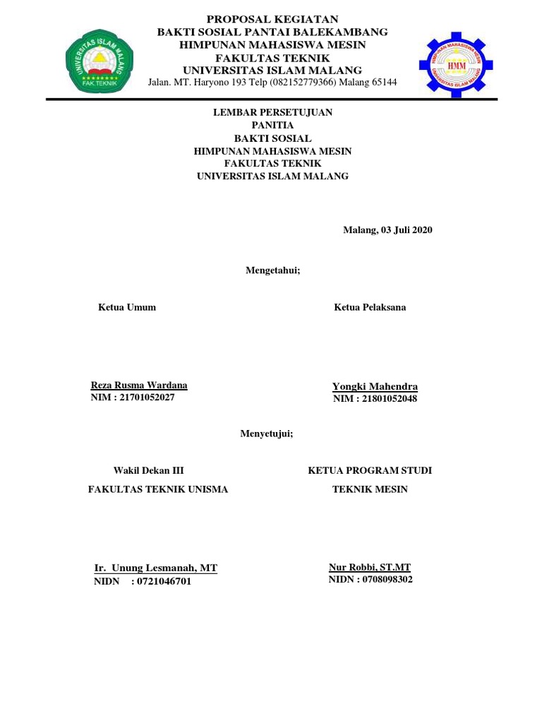 Proposal Kegiatan Baksos | PDF