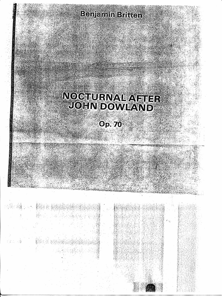 Britten, Benjamin - Nocturnal (Manuscript) | PDF