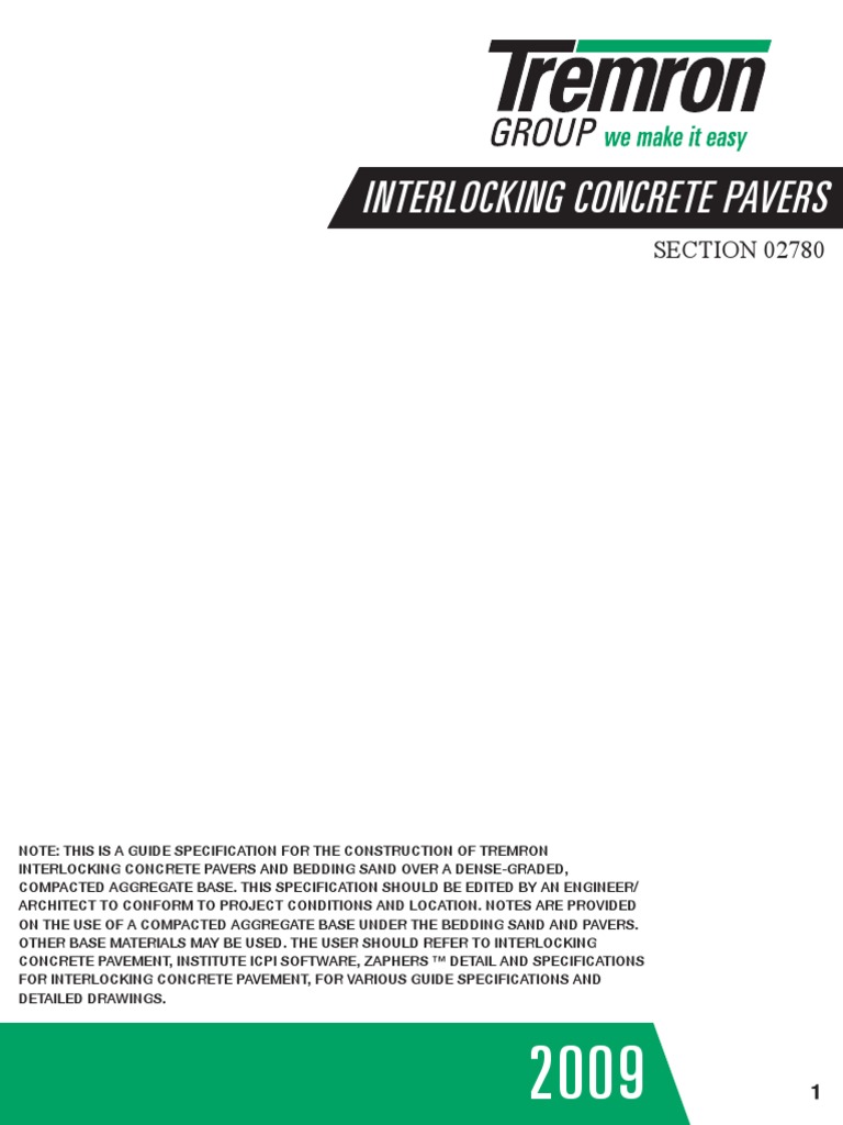 Pavers Specification Guide PDF | PDF | Road Surface | Specification ...
