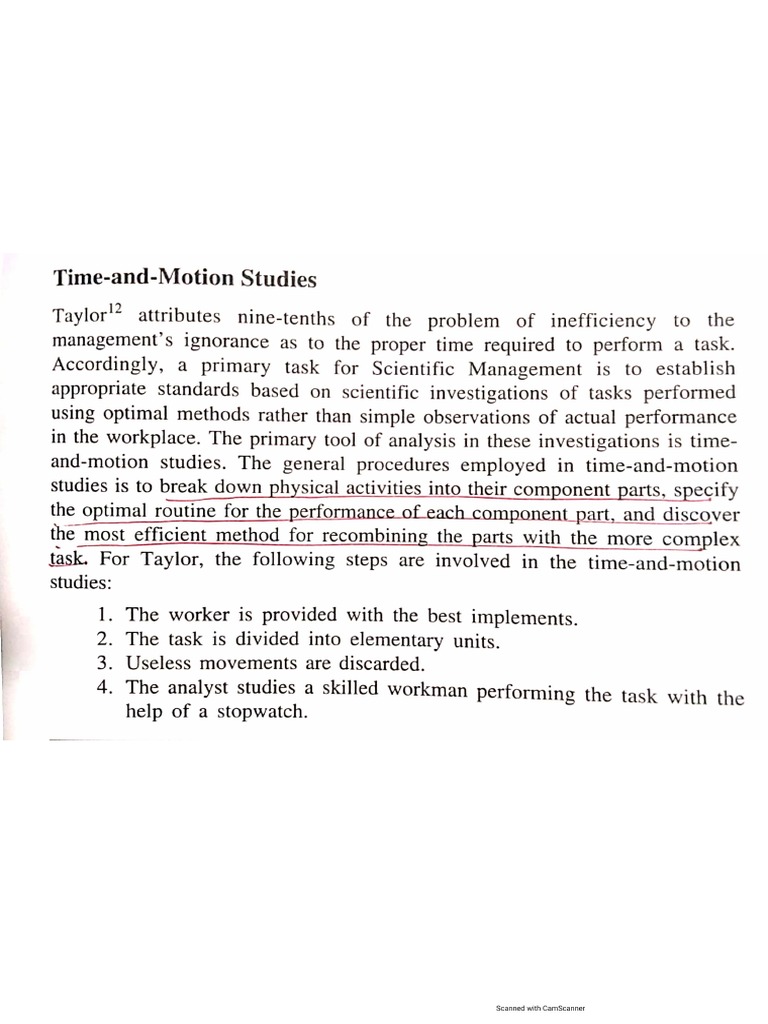 Time and Motion Studies and Functional Foremanship | PDF