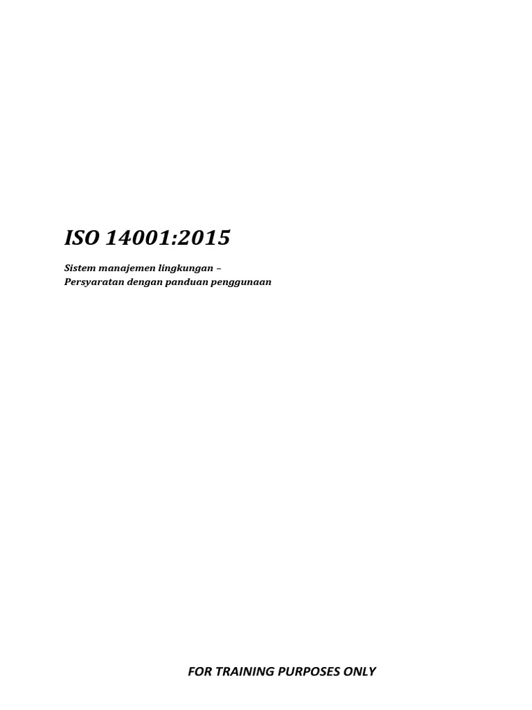 ISO 14001 2015 - Bilingual - Cek PDF | PDF