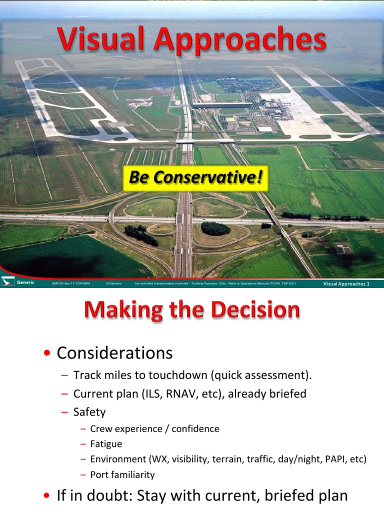 Visual Approaches | PDF | Aerospace | Aviation Safety